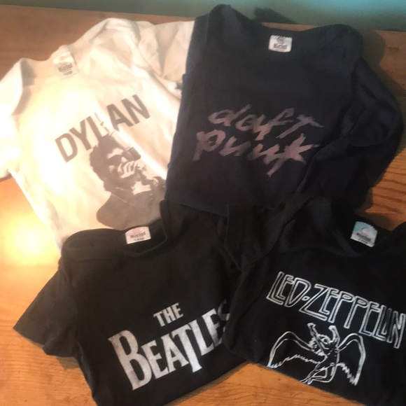 One Pieces | Lot Of Baby Band Onesies Bob Dylan Beatles Etcl | Poshmark